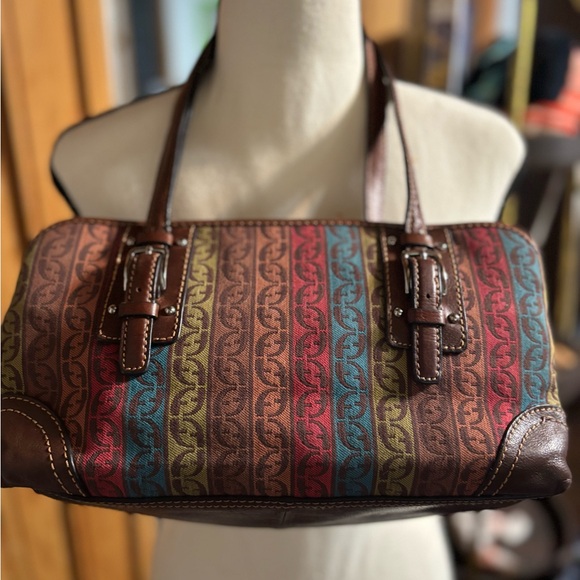 Fossil | Bags | Fossil Multicolor Striped Shoulder Bag | Poshmark